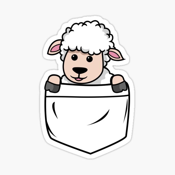 "Sheep, Sheep, Pocket Sheep" Sticker by Meer-Lifestyle | Redbubble