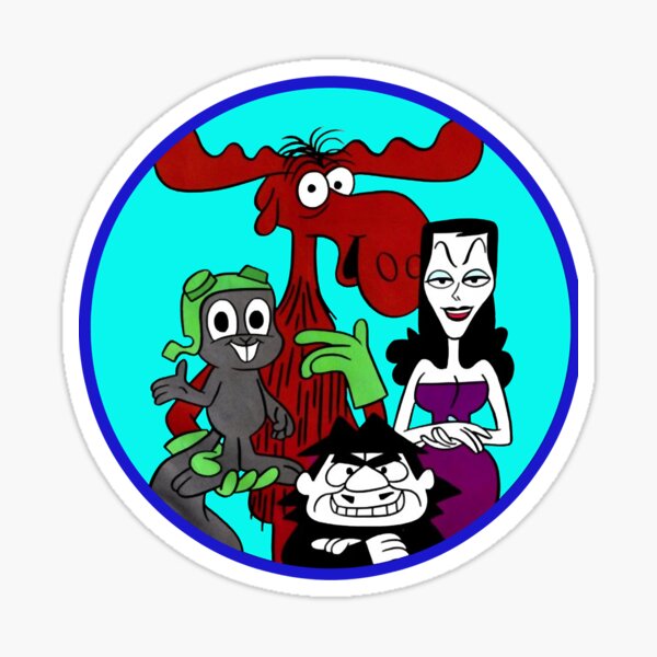 "The Adventures Of Rocky And Bullwinkle And Friends Vintage" Sticker by ...