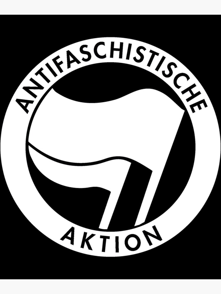 "ANTIFA WEISSES LOGO " Poster for Sale by Aussenseiters | Redbubble
