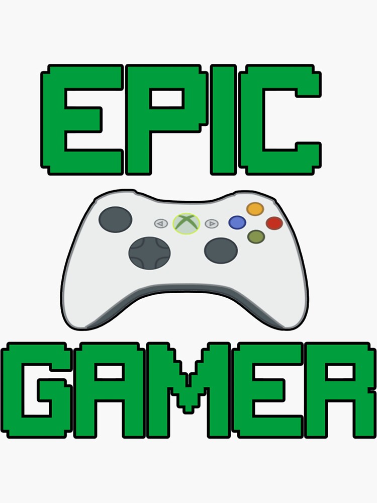 "Epic Gamer Shirts Mask Moment Classic " Sticker by IZOBELLELITTLE ...