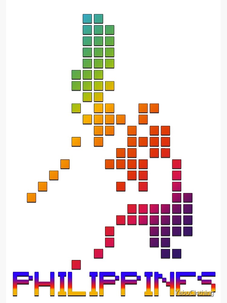 "Philippines Map (pixel)" Poster for Sale by YabuClothing | Redbubble