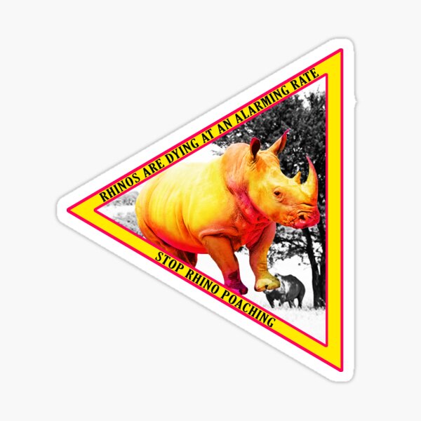 "Save the Rhinos 1" Sticker for Sale by tnpawloski | Redbubble