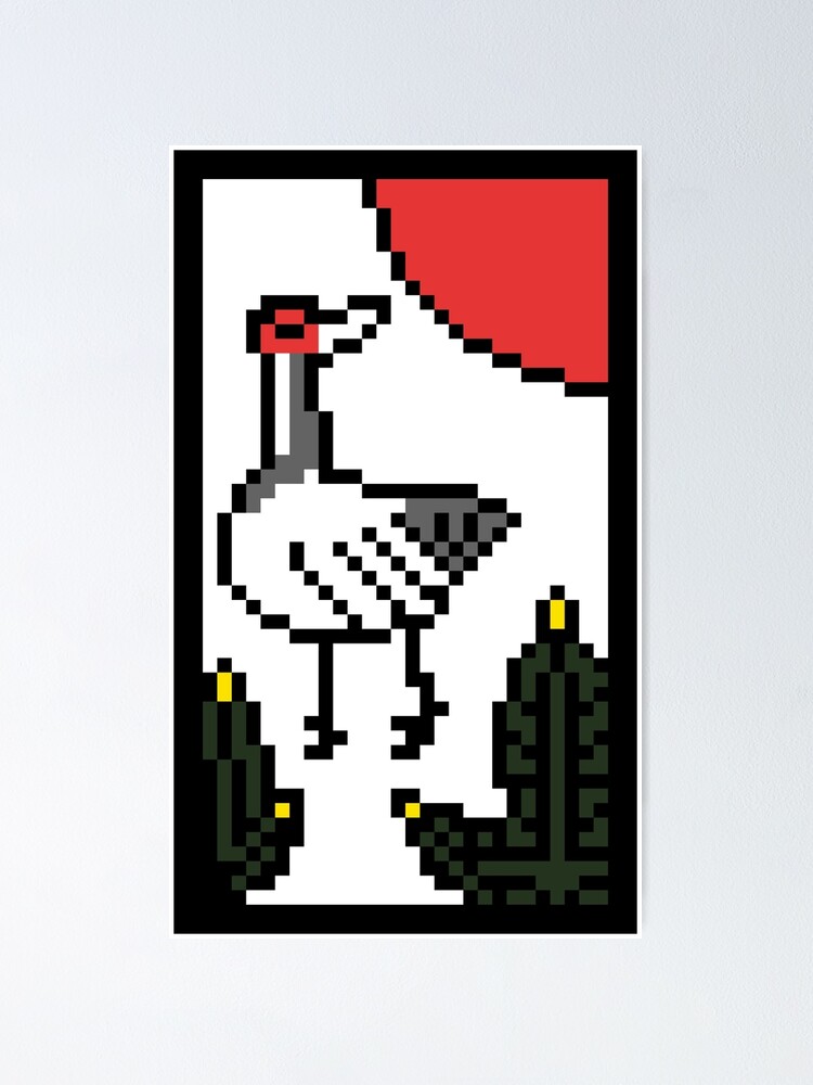 "Hanafuda January Hikari Pixel Art" Poster for Sale by Sauropsida ...