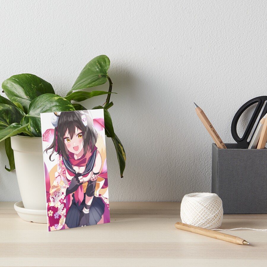 Hentai Anime Cat Girl Cute Art Board Print By Mrkorecki Redbubble