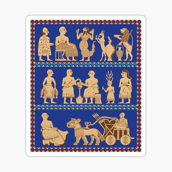 "The Standard of Ur" Sticker for Sale by YousifAziz | Redbubble