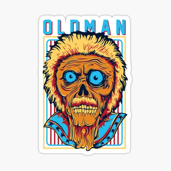 "Old Man Art" Sticker by Milkygmail | Redbubble