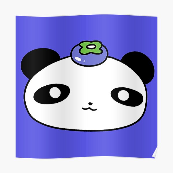 "Blueberry Panda Face" Poster for Sale by SaradaBoru | Redbubble