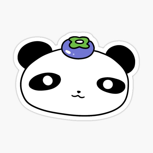"Blueberry Panda Face" Sticker by SaradaBoru | Redbubble
