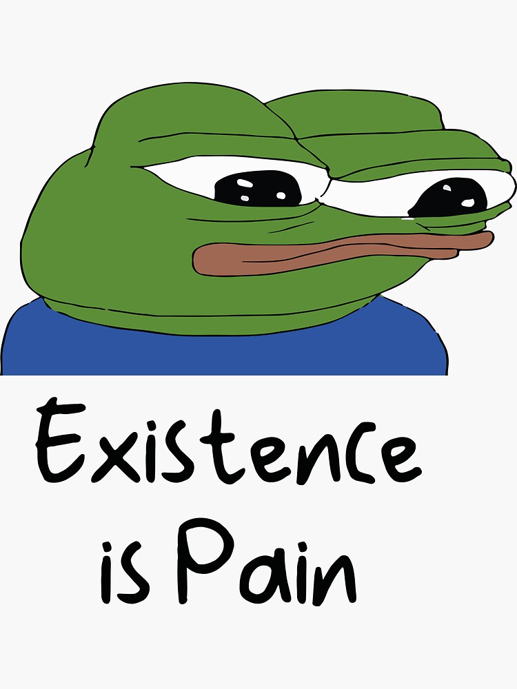 "Existence is Pain with Apu Apustaja" Sticker by Kittykatty96 | Redbubble