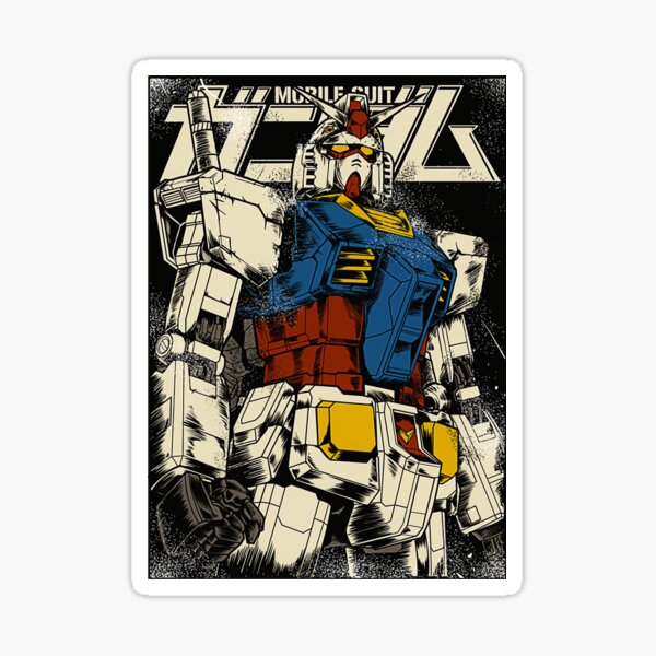 "Gundam Gundam Robot" Sticker by anducauntre | Redbubble