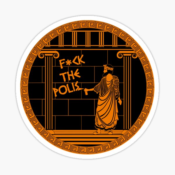 "Fck the Polis" Sticker by ErnestMoritz | Redbubble