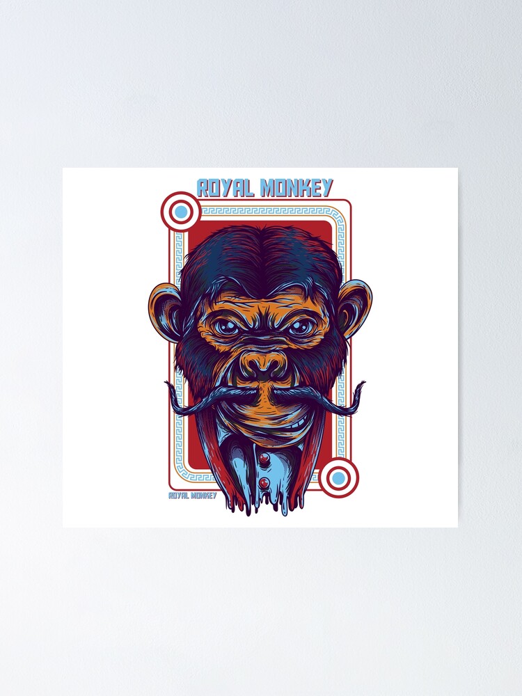 "Royal Monkey Art" Poster for Sale by Milkygmail | Redbubble