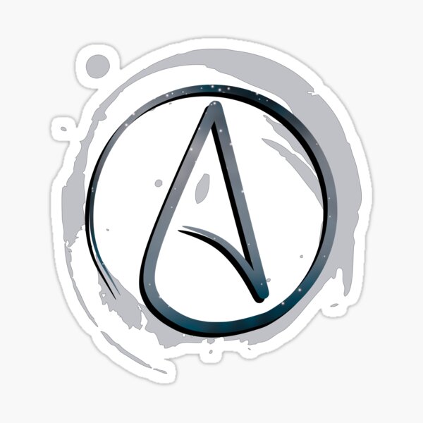 "Atheist Symbol No Gods" Sticker for Sale by JANKETDesign | Redbubble
