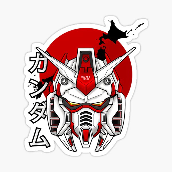 "Gundam Head" Sticker by anducauntre | Redbubble