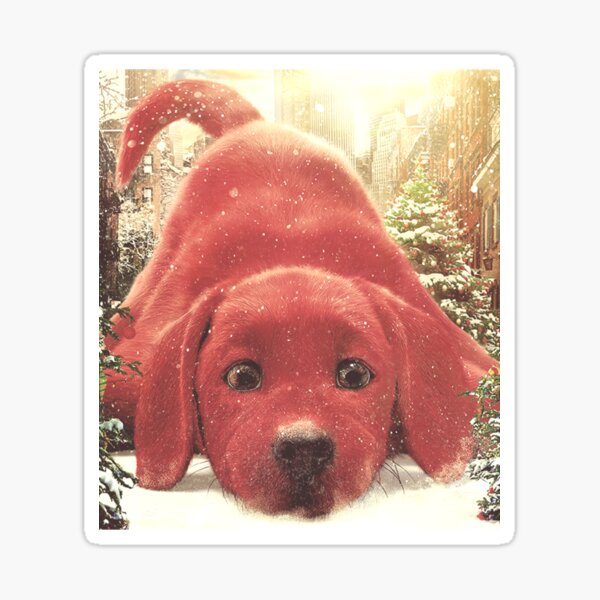 "the big red dog " Sticker by ZakerskiStudio | Redbubble