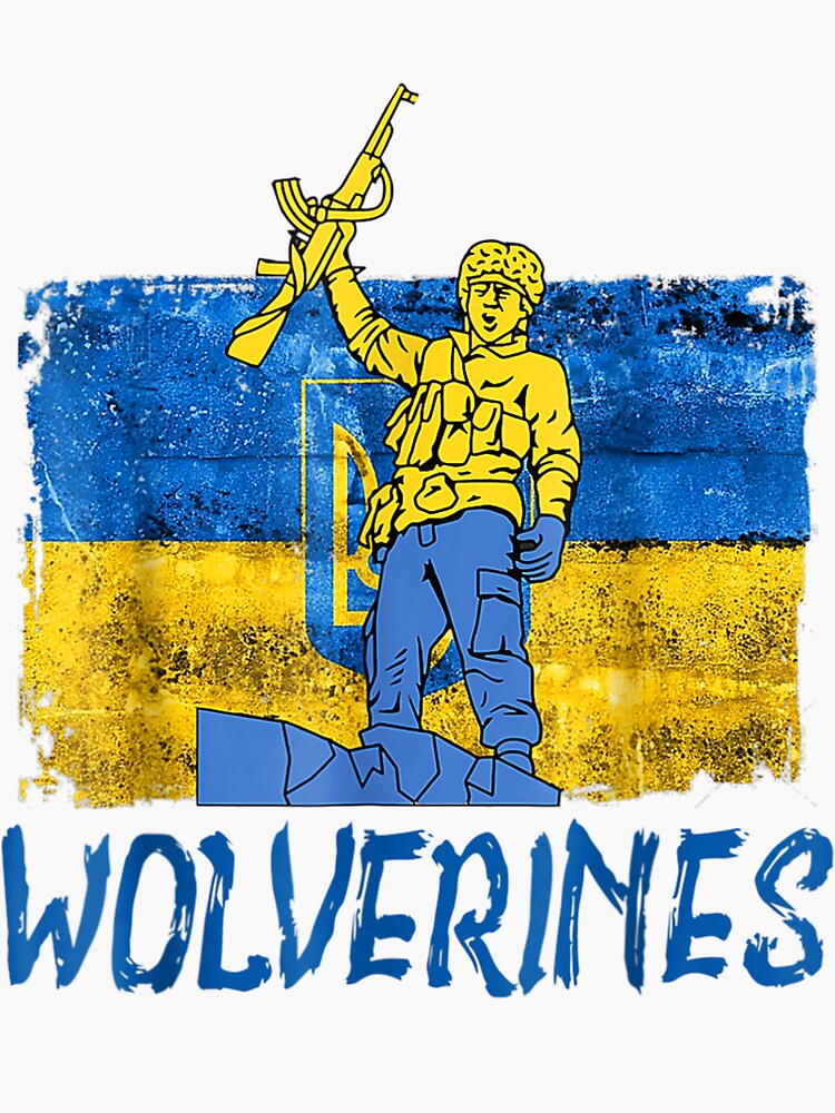 "Wolverines Support Ukraine,Ukraine Wolverines Love Support" Sticker by ...
