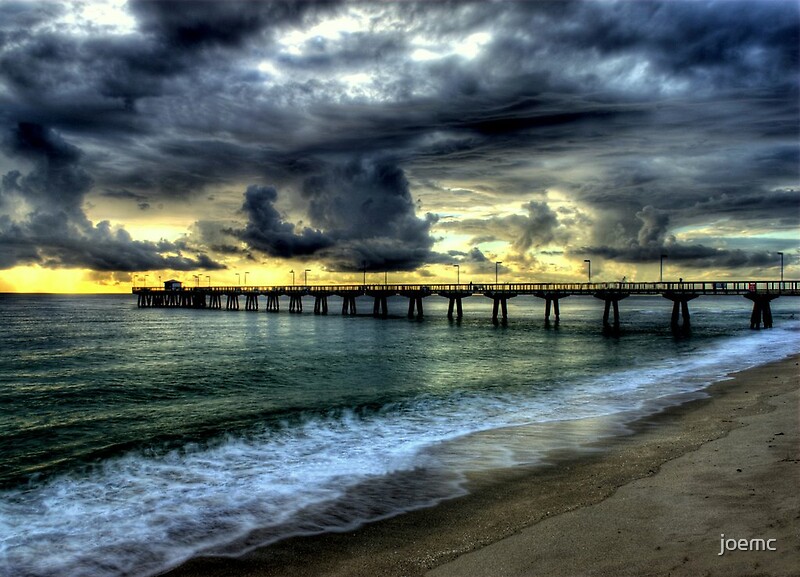 "Pompan beach fishing pier" by joemc | Redbubble