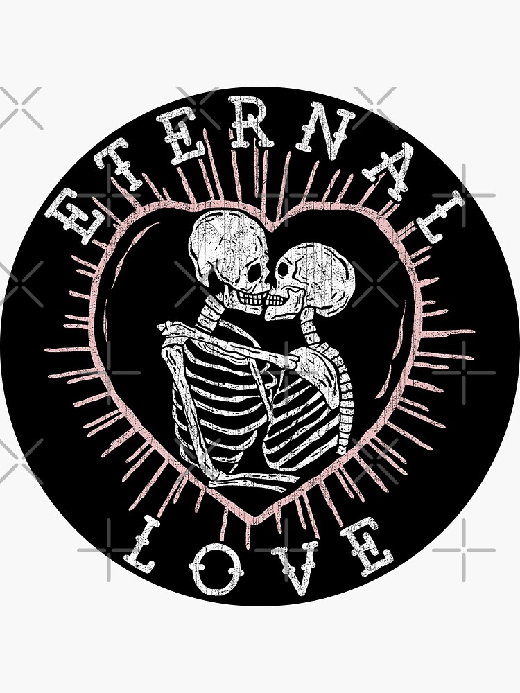 "Eternal Love, Heart and Skulls, Gothic Punk Boyfriend, Girlfriend Gift ...