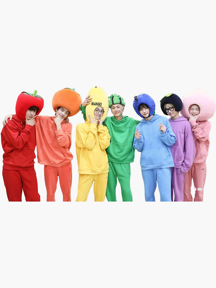 "enhypen ot7 fruit costumes" Sticker by celestivl | Redbubble