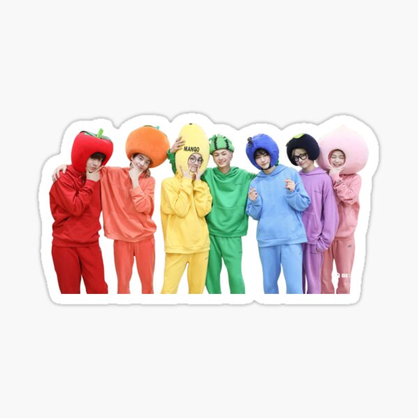 "enhypen ot7 fruit costumes" Sticker by celestivl | Redbubble
