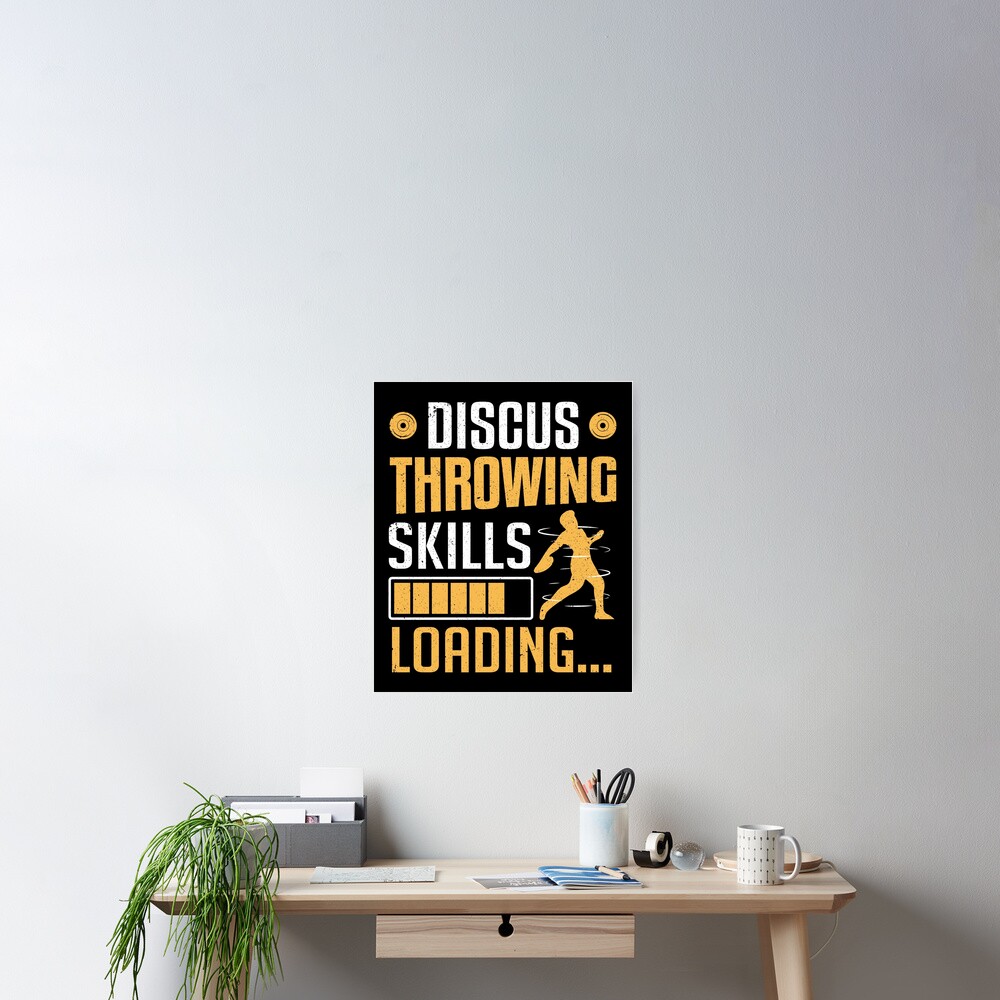 "Discus Throwing Skills Loading Disc Thrower" Poster by FY83 | Redbubble