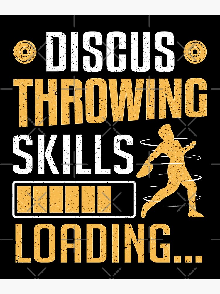 "Discus Throwing Skills Loading Disc Thrower" Poster by FY83 | Redbubble