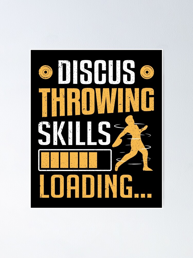 "Discus Throwing Skills Loading Disc Thrower" Poster by FY83 | Redbubble