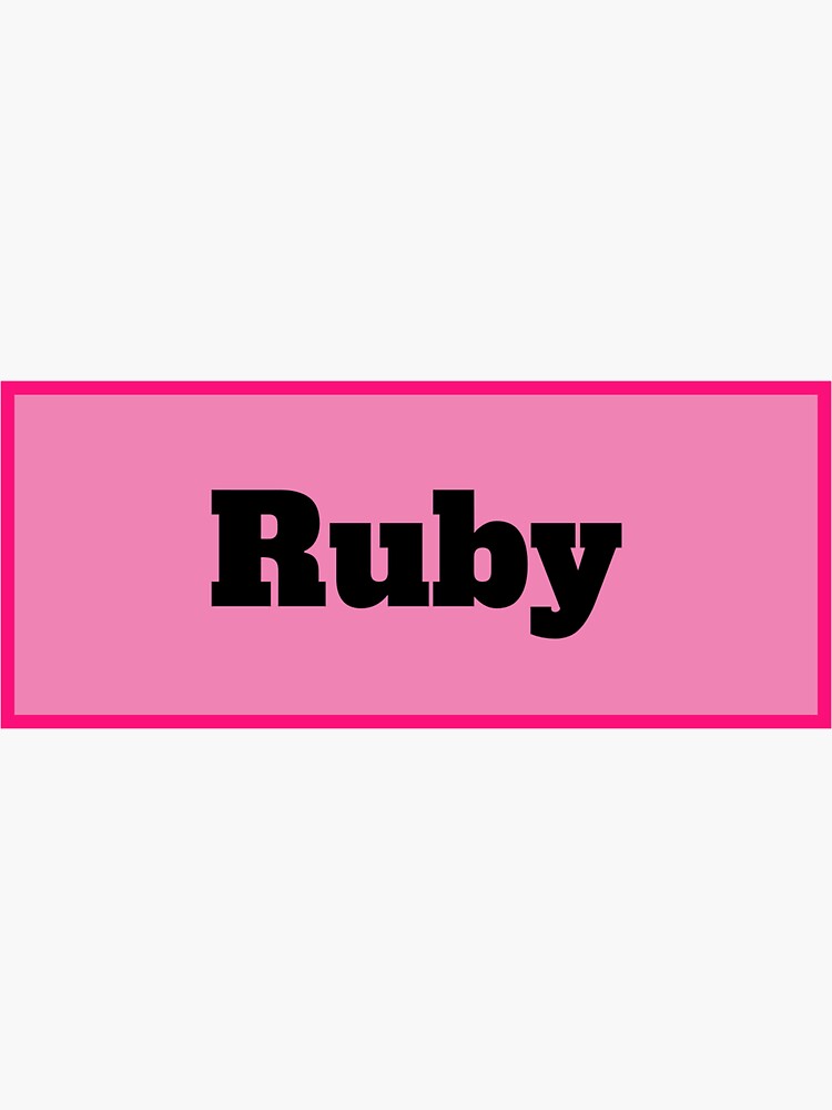 Ruby Name Sticker By NameMatters Redbubble ruby-name-sticker-by-namematters-redbubble