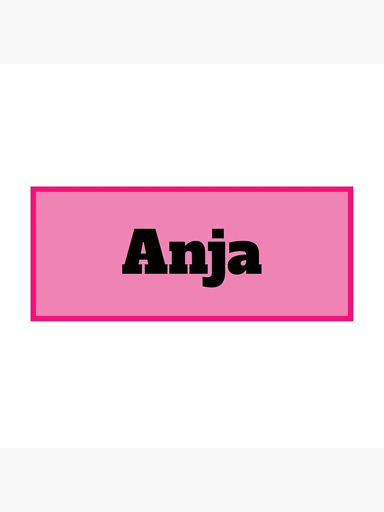 "Anja Name" Poster for Sale by NameMatters | Redbubble