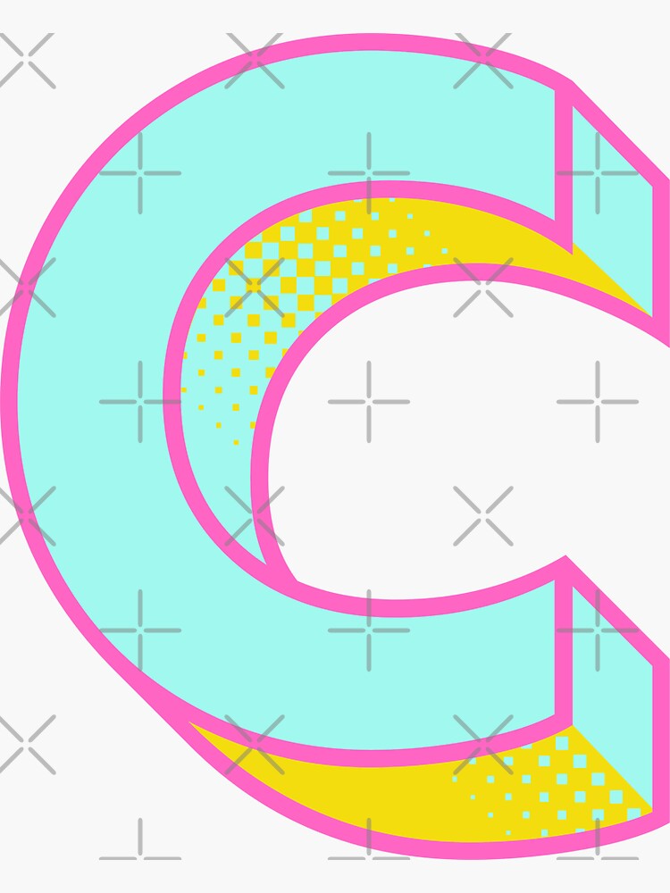 "Letter C, Pop Art" Sticker for Sale by Comicsorama | Redbubble