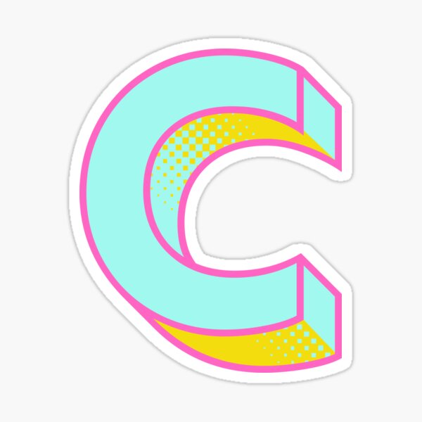 "Letter C, Pop Art" Sticker for Sale by Comicsorama | Redbubble