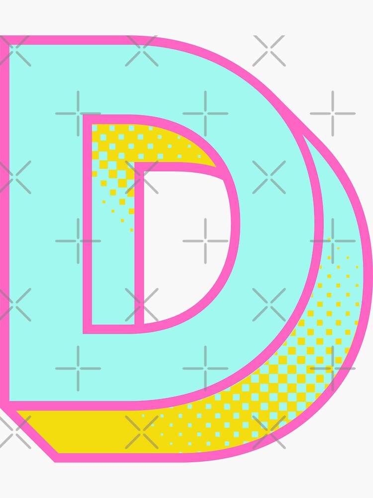 "Letter D, Pop Art" Sticker for Sale by Comicsorama | Redbubble