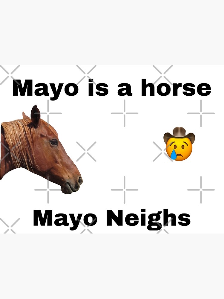 "Mayo is a Horse Mayo Neighs" Art Print for Sale by Stickerony | Redbubble