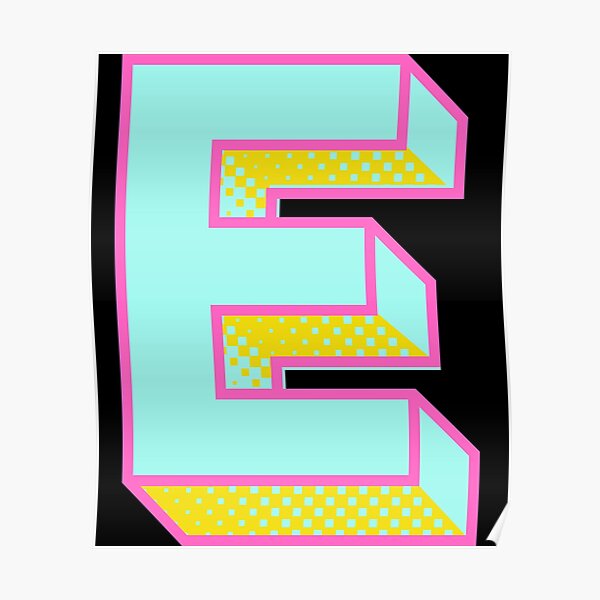 "Letter E, Pop Art" Poster for Sale by Comicsorama | Redbubble