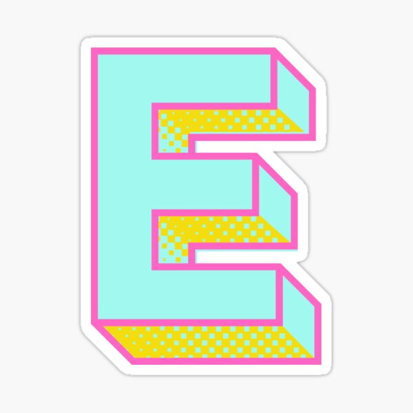 "Letter E, Pop Art" Sticker by Comicsorama | Redbubble
