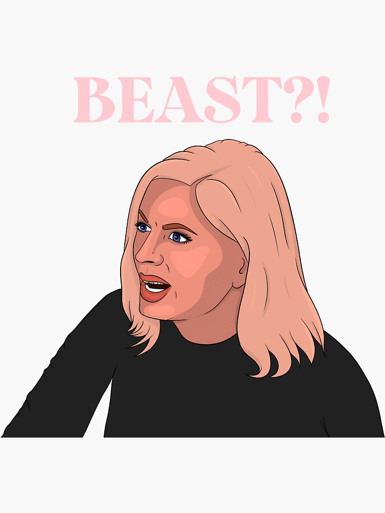 "RHOBH - BEAST?!" Sticker by TheHousewives | Redbubble