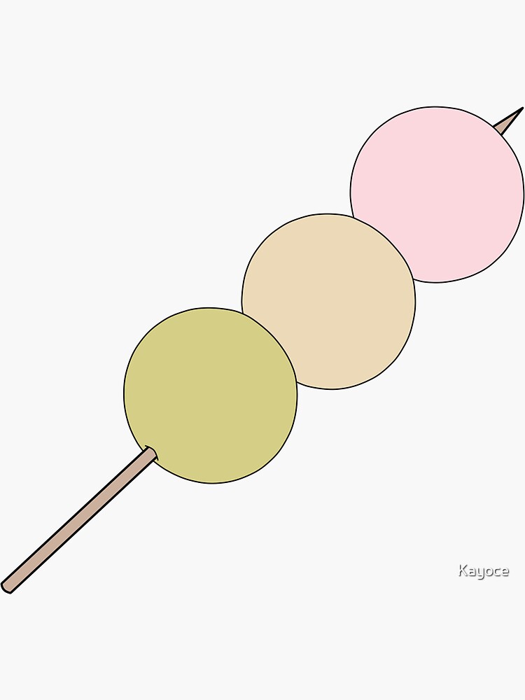 "Three-Color Dango" Sticker for Sale by Kayoce | Redbubble