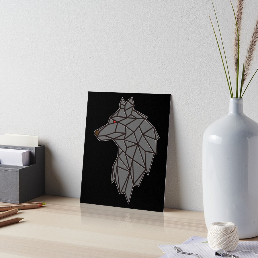 "WOLF POLYGON LINEAR ART GRAPHIC 3D" Art Board Print for Sale by ...