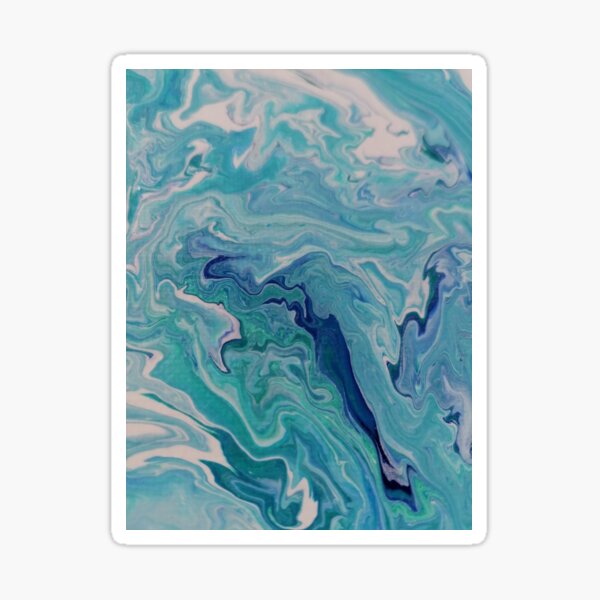 "Blue Puddle" Sticker by MyArt-WithLove | Redbubble