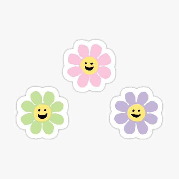 "Smiling flowers" Sticker for Sale by eamorin | Redbubble