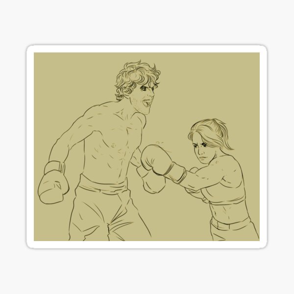 "Sparring friends 2" Sticker by Furiarossa | Redbubble