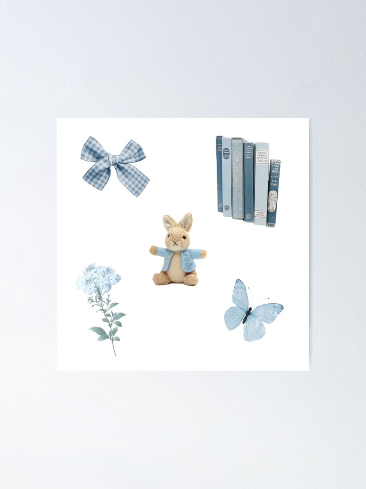 "light blue cottagecore aesthetic pack" Poster for Sale by celestivl ...