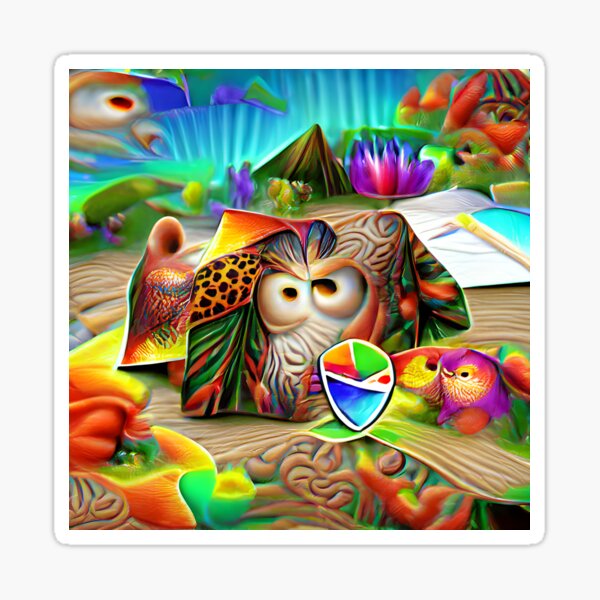 "Pueo Hawaiian Owl -- Bird of Prey Hawaii" Sticker by glitchman2 ...