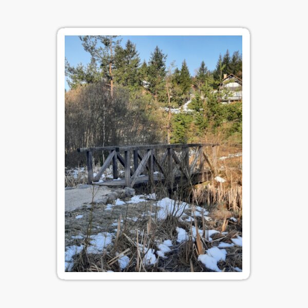 "wooden bridge...." Sticker by barbich | Redbubble