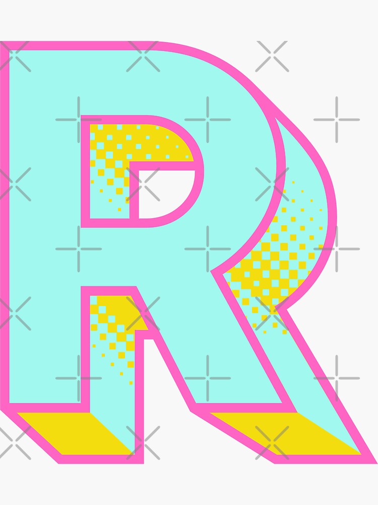 "Letter R, Pop Art" Sticker for Sale by Comicsorama | Redbubble