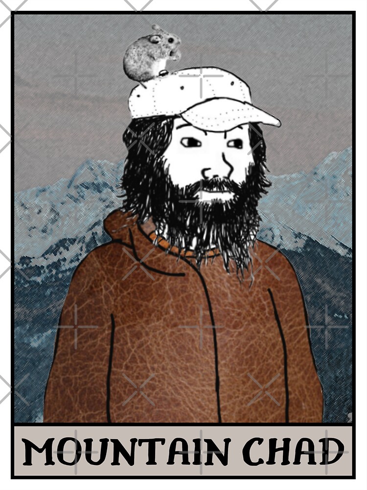 "Forest anon, mountain chad, funny wojak meme" Sticker by ...