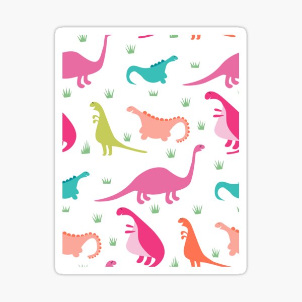 "Pretty summer Dinos" Sticker for Sale by dorisandfred | Redbubble