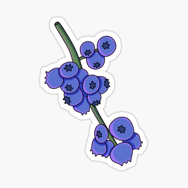 "Cartoon blueberries " Sticker for Sale by ValeryFlame | Redbubble