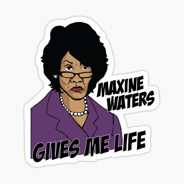 "MAXINE WATERS GIVES ME LIFE" Sticker for Sale by nerd-girl-art | Redbubble