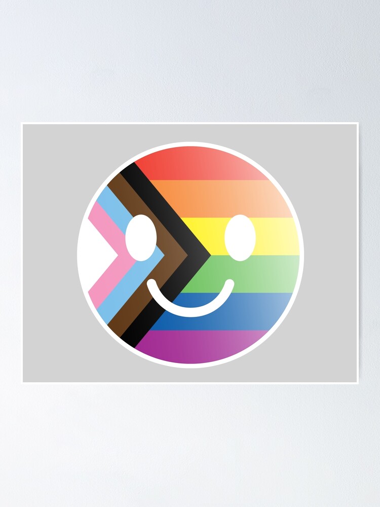"Smiley Inclusive Pride Face" Poster for Sale by elisagavi | Redbubble